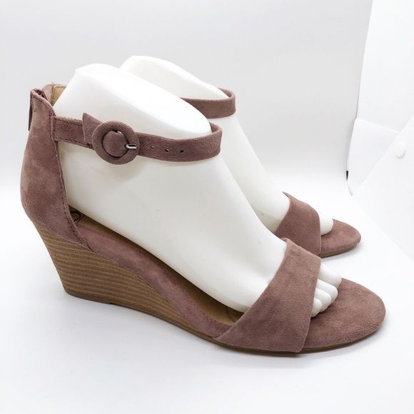 Sofft | Shoes | Sofft Marla Wedge Sandals Ankle Straps Back Zip ...